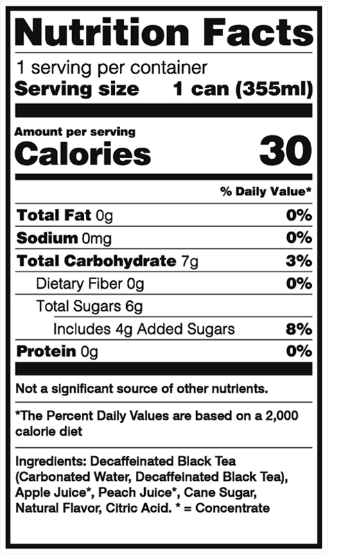 Peach Iced Tea Sparkling Water 12 fl oz (Pack of 12) | SnackMagic | Build your own 100% Custom ...