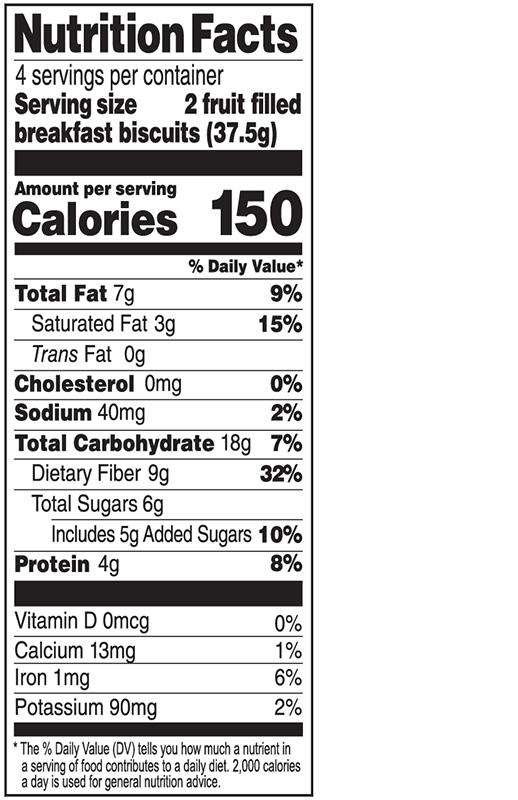 Organic Raspberry Filled Breakfast Biscuits 1.32 oz | SnackMagic ...