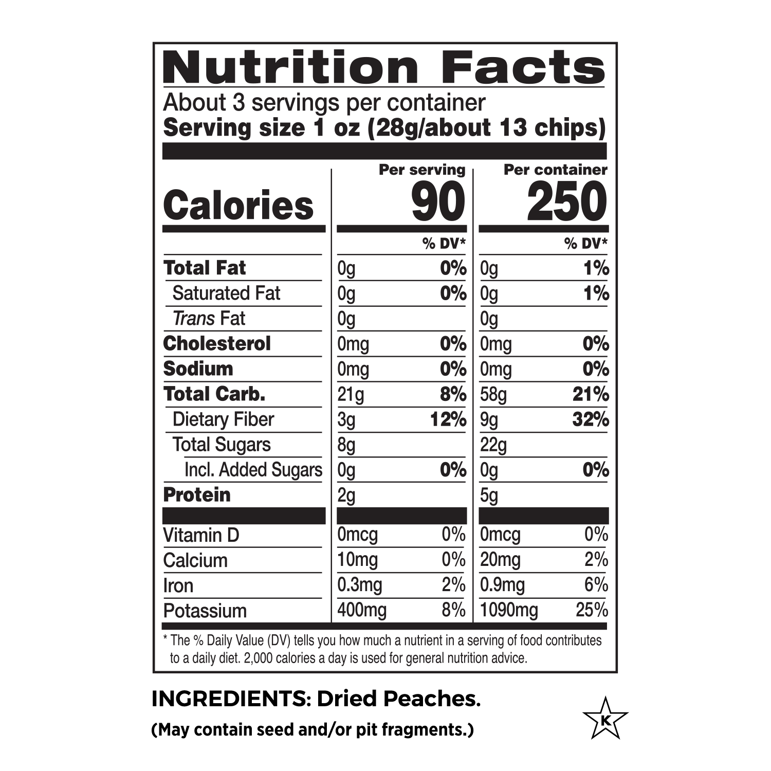 Peach Chips 2.6oz (6 Pack) | SnackMagic | Build your own 100% Custom Snack Stash