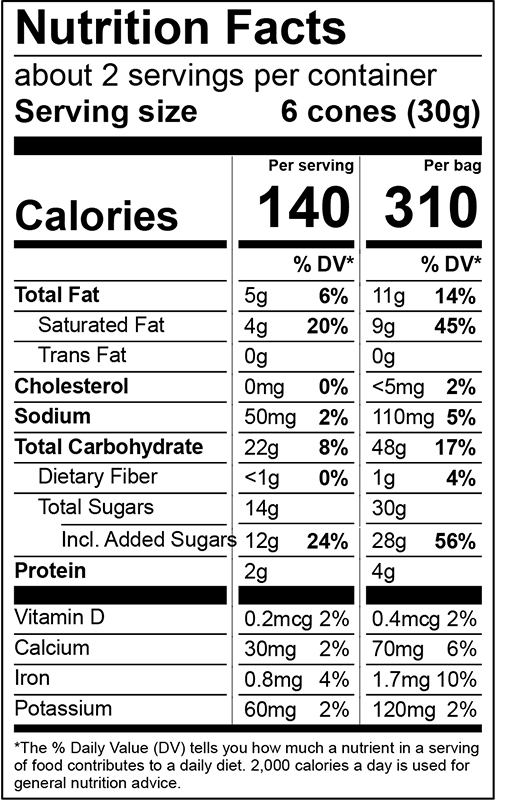 White Chocolate Waffle Cone Snacks 2.33 oz (Pack of 6) | SnackMagic ...