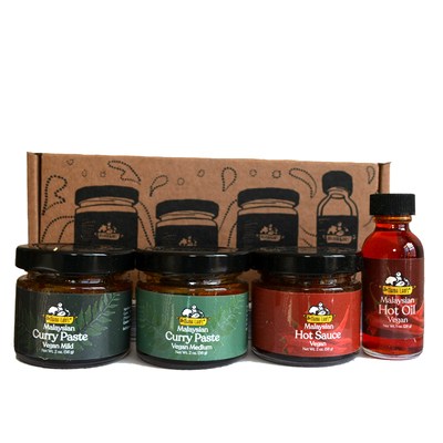 Vegan Curry & Hot Sauce Sampler Set | SnackMagic | Build your own 100% ...