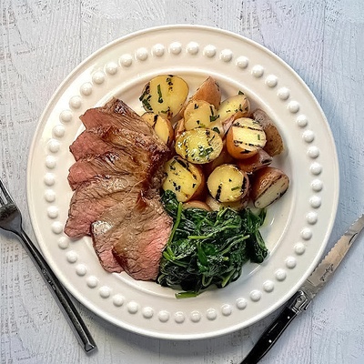 Simply Prepared Flank Steak (Family Sized Meal) | Snackmagic | Build ...