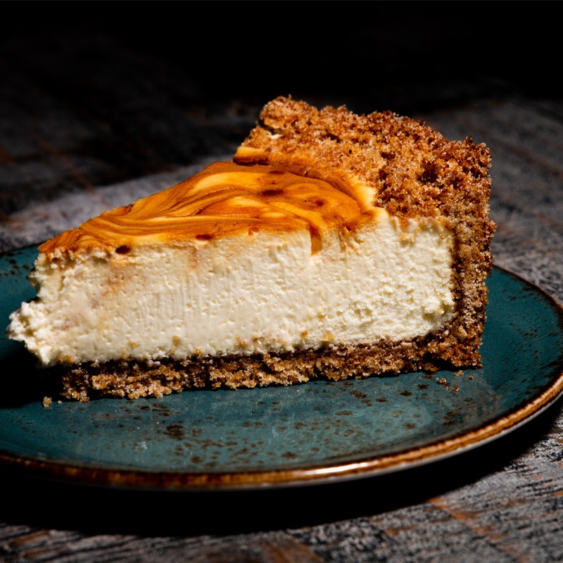 Sea-Salted Caramel Swirl Cheesecake | SnackMagic | Build your own 100% ...
