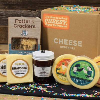 Take it Cheesy Retirement Gift Basket | SnackMagic | Build your own 100 ...