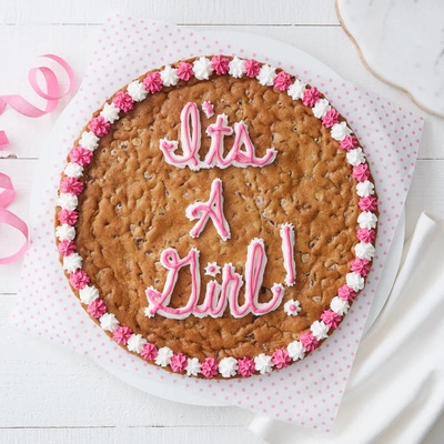 It's A Girl Cookie Cake (16 inch) | SnackMagic | Build your own 100% ...