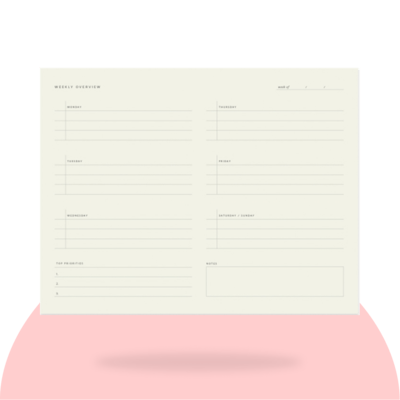 Weekly Overview Notepad (Pack of 6) | SnackMagic | Build your own 100% ...