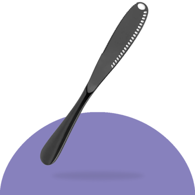 Easy Spread Butter Knife - Black (Pack of 6) | Snackmagic | Build your ...